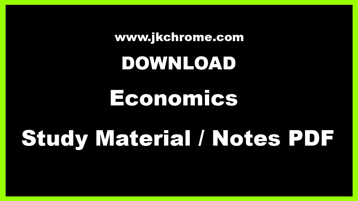 Economics Study Material PDF For Competitive Exams Preparation ...