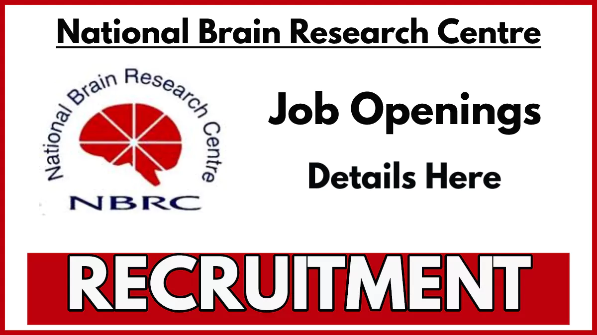 NBRC Office Assistant Recruitment 2024 PDF, Apply For Office Assistant Post