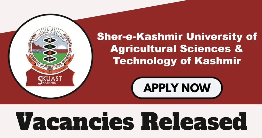 SKUAST-K JKCIP Notification 2025 Out For Procurement Officer, Manager ...