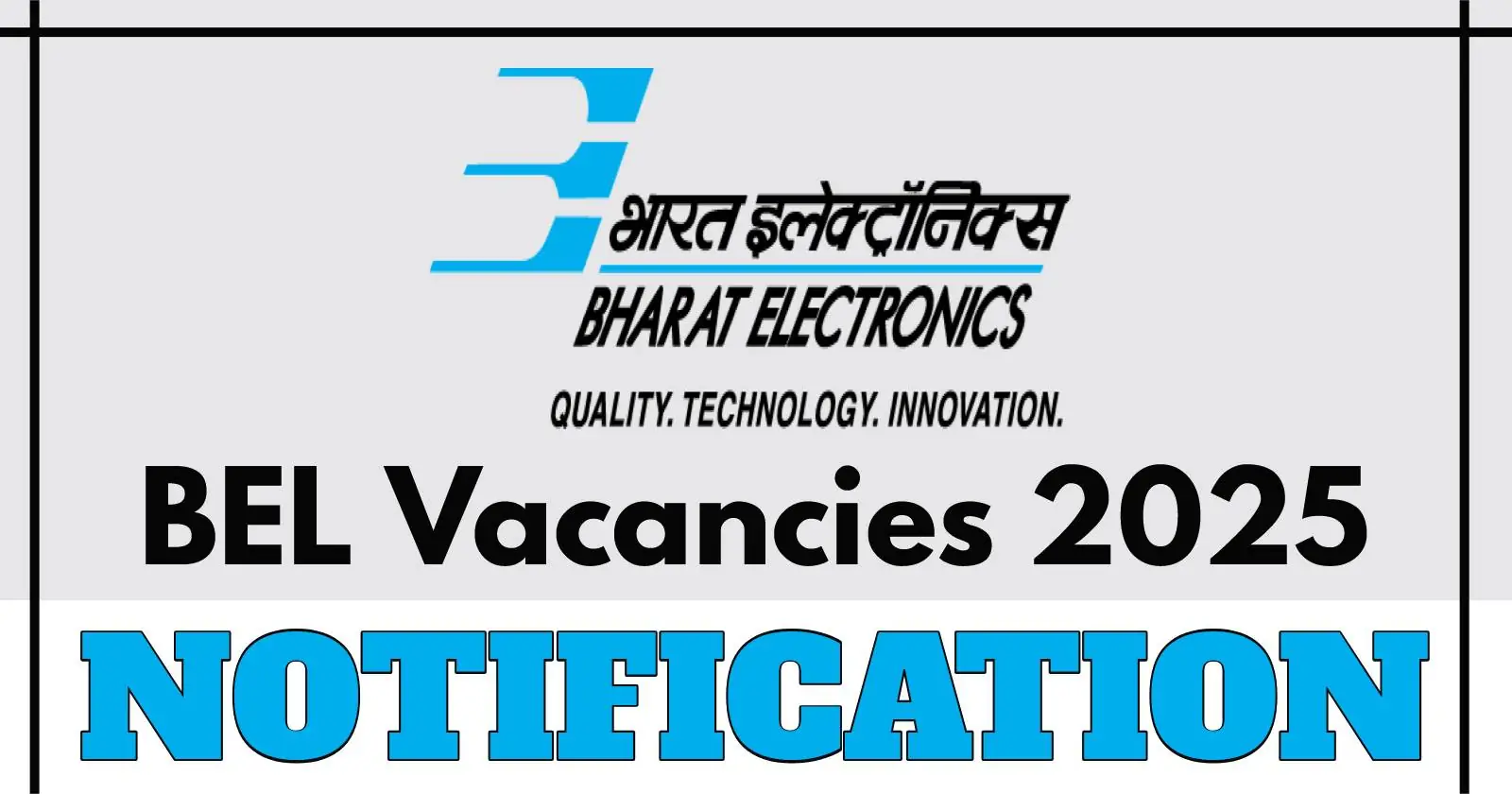 BEL Field Operation Engineer Posts 2025 Walk-in Selection Announced For ...