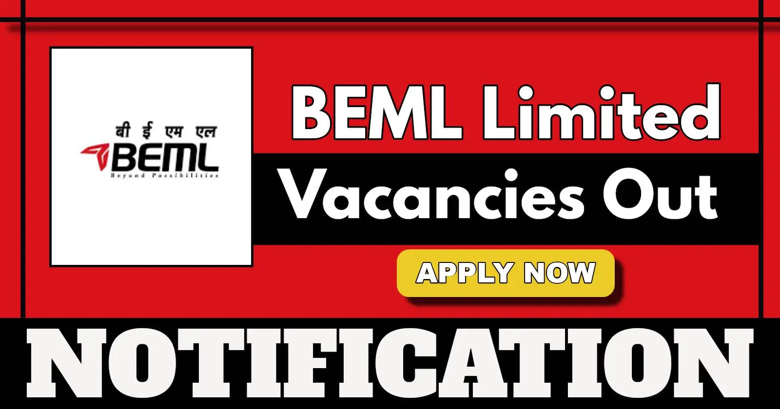 BEML Limited Notification Out For Officer And Assistant Manager HR Posts